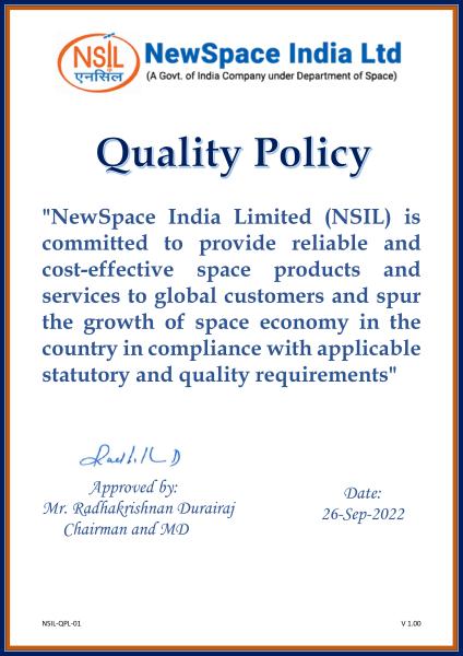 Quality Policy | NSIL
